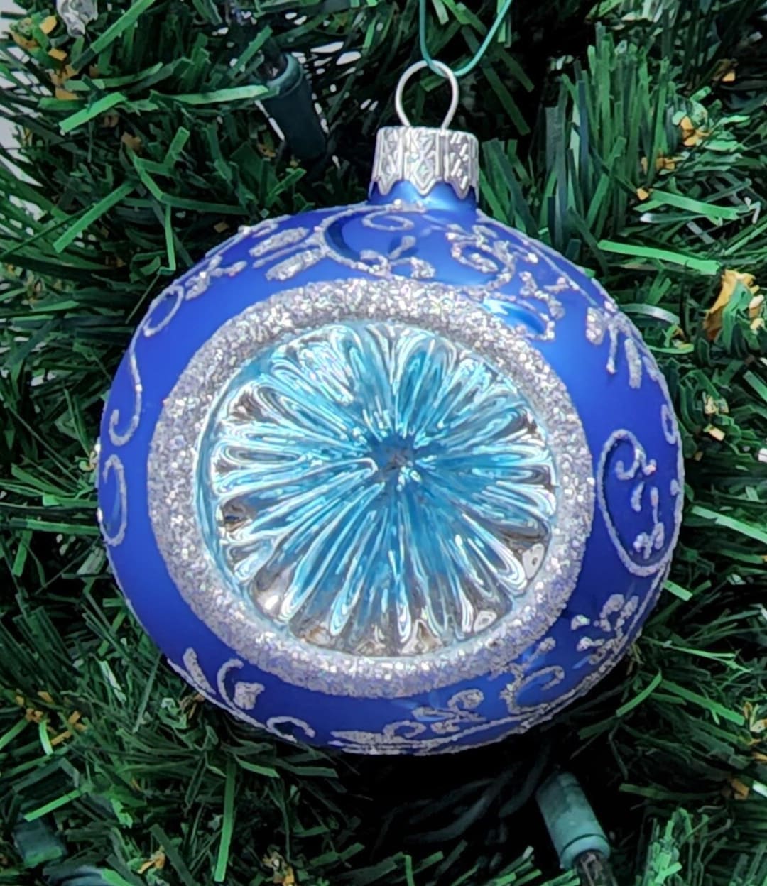 Blown Glass Ornament Light Blue Hand Made in Ukraine Hand Painted ...