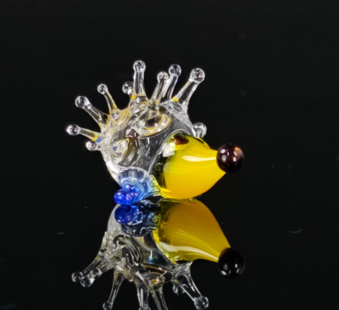 Mini Glass Porcupine Figurine, Murano Quality Lampworking Glass Figurine, Hand Made in Ukraine ...