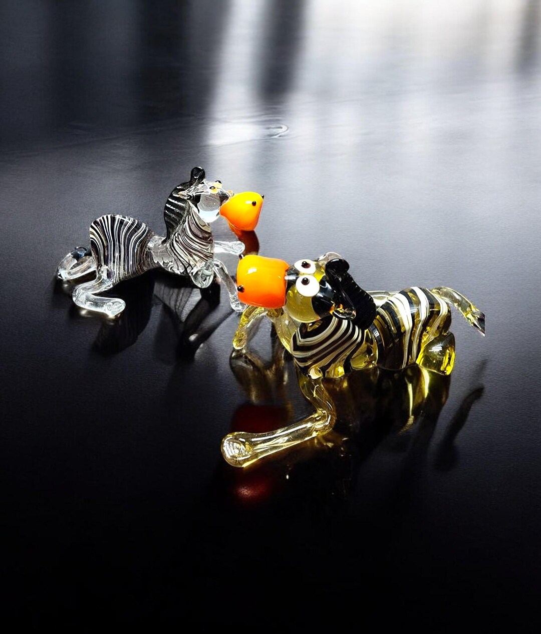 Glass Zebra Figurine, Collectible Glass Zebra, Murano Quality Gift at A ...