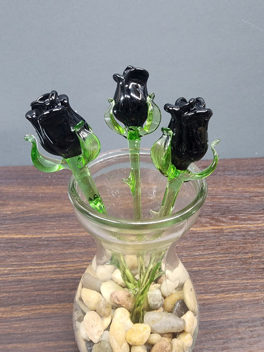 Glass Rose Black Single Rose Handmade Flower Forever Rose Made in ...