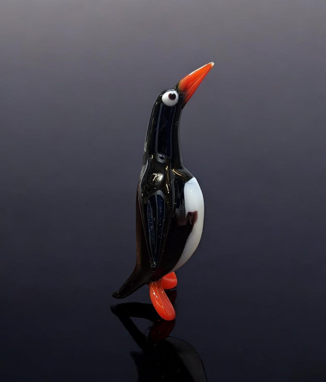 Glass Penguin Figurine, Collectible Glass Penguin, Murano Quality Gift ...
