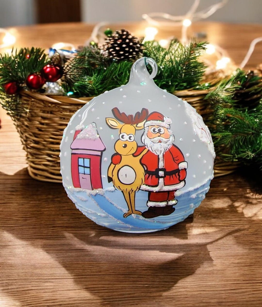 Blown Glass Ornament - Santa Claus - Hand Made in Ukraine - Hand ...