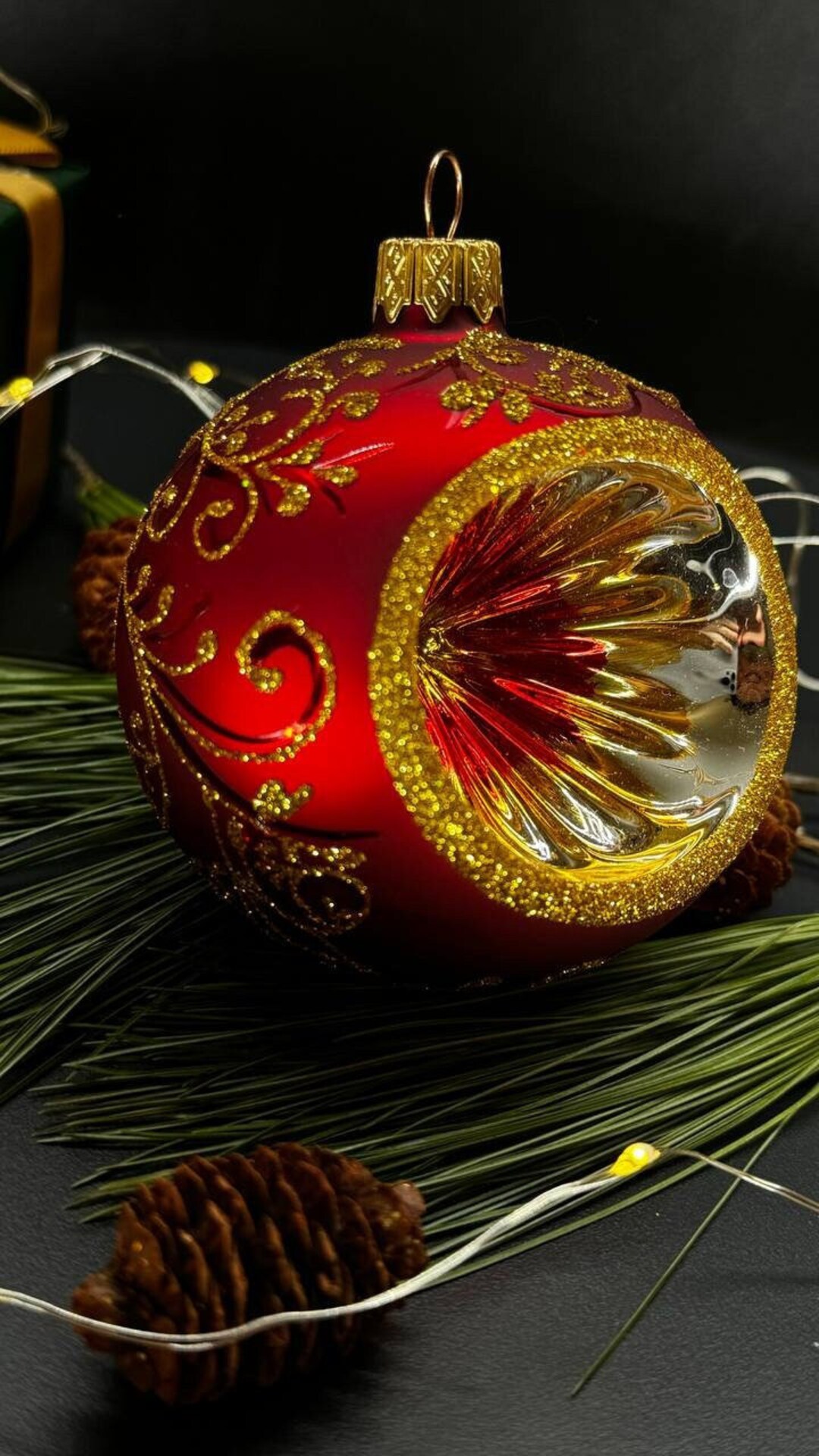 Red Blown Glass Ornament Red Refractor Hand Made in Ukraine Hand ...