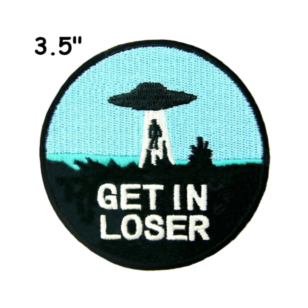Alien Flying Saucer UFO Loser Patch Space Badge, Embroidered Iron on ...