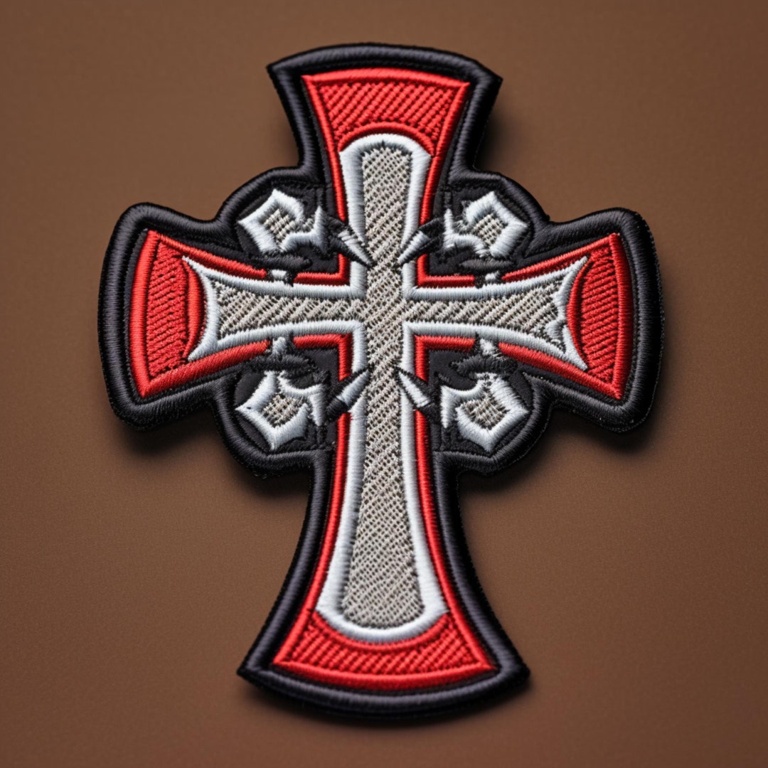 Knight Templar Cross Patch Iron-on/sew-on Applique for Clothing Jacket ...
