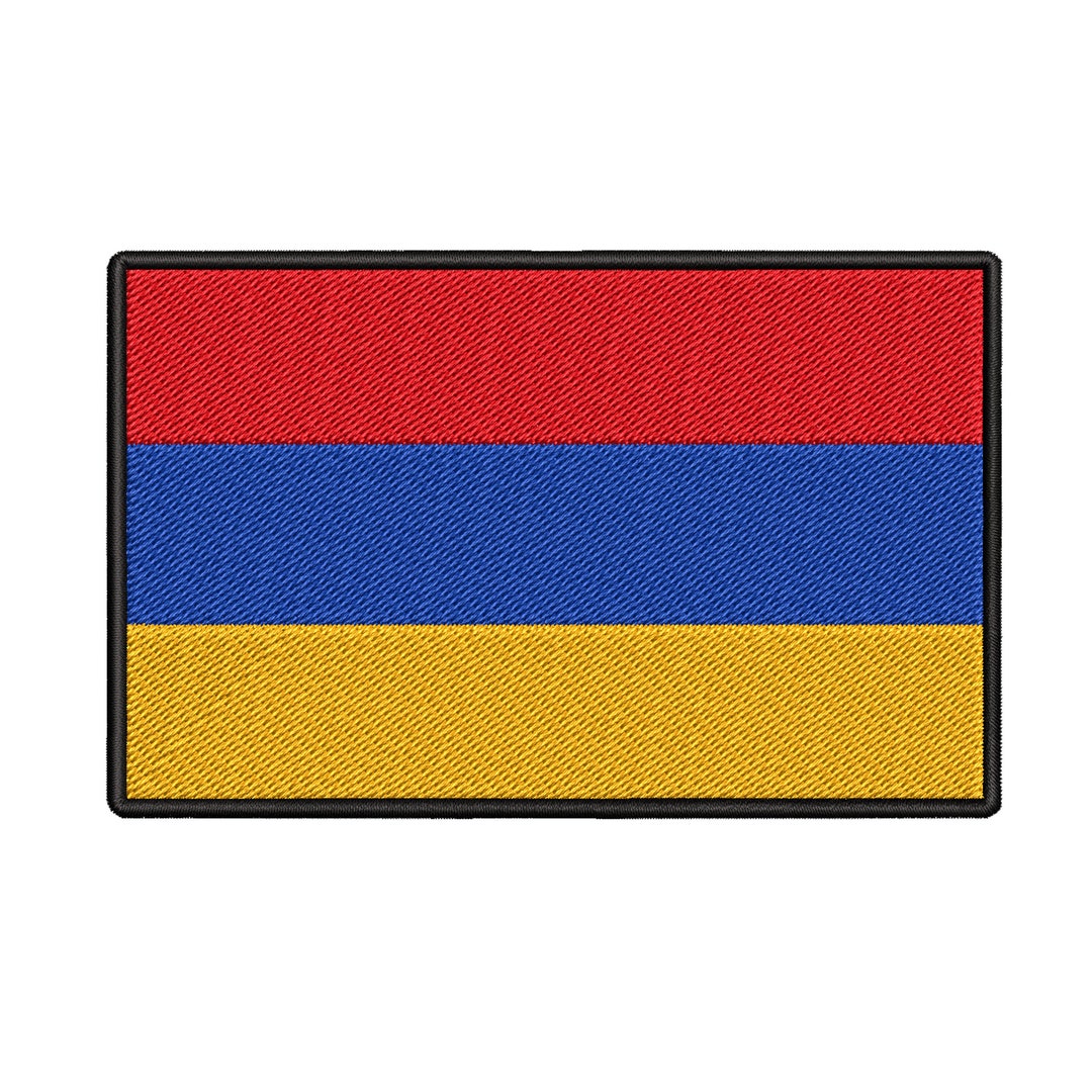 ARMENIA Flag Patch Embroidered Iron-on Embroidery Applique Clothing Vest Uniform Souvenir ...