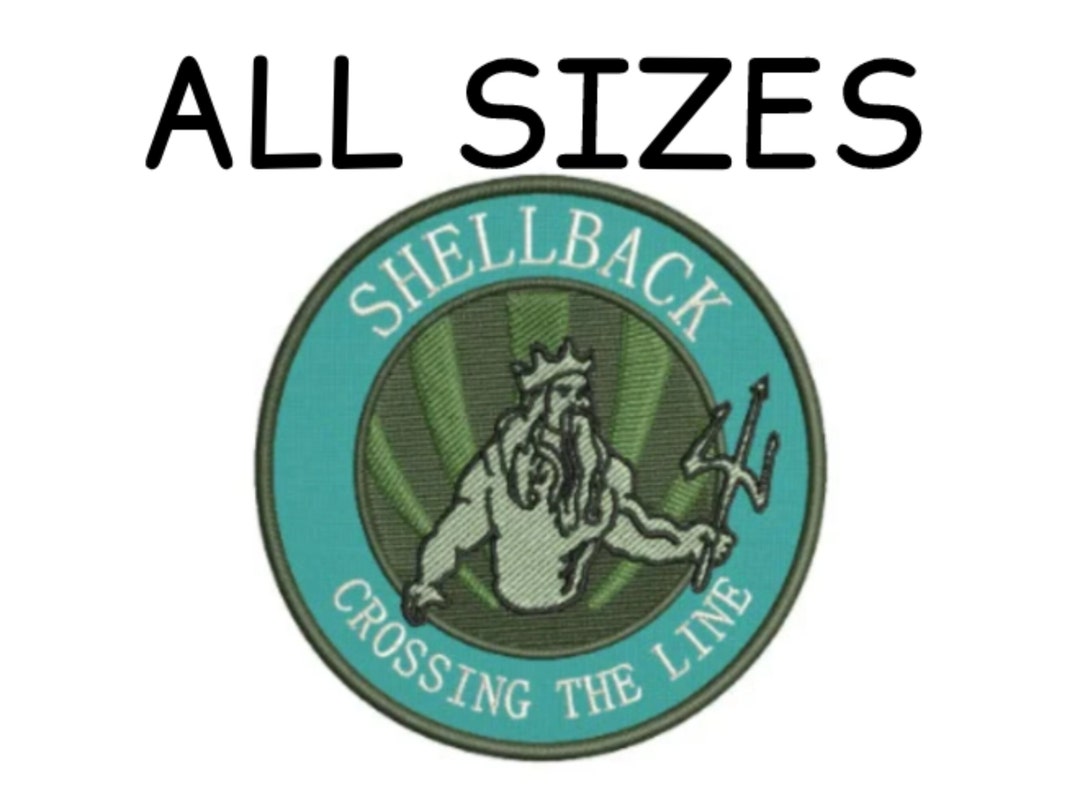 US Navy Crossing of the Equator Shellback Patch Embroidered DIY Iron-on ...