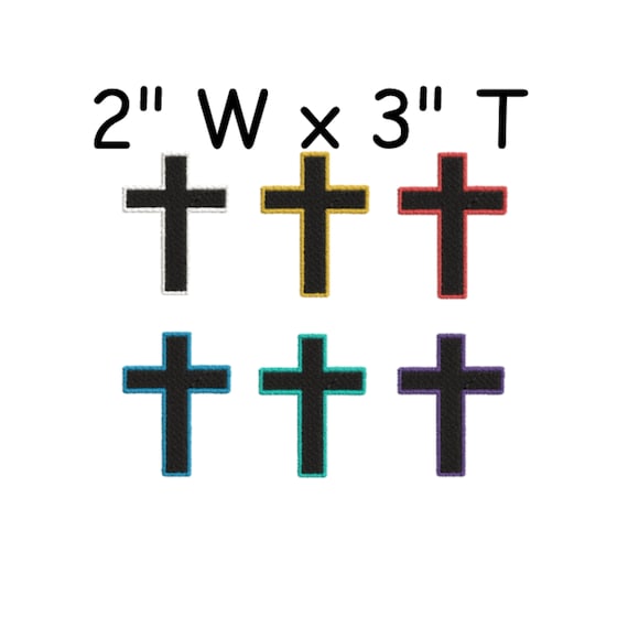 CHRISTIAN CROSS PATCH Embroidered Iron-on Applique Religious - Etsy