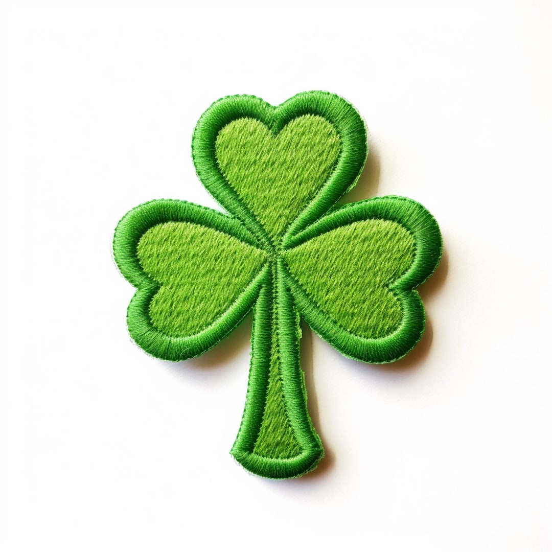 3 Leaf Clover Patch Iron-on/sew-on Applique for Clothing Jacket Jeans ...
