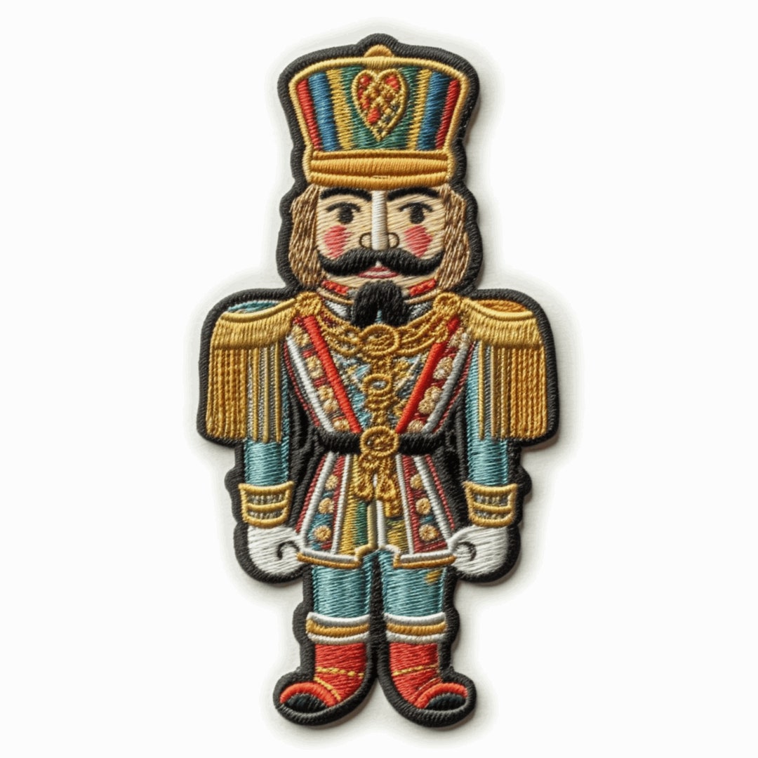 Nutcracker Patch Iron-on/sew-on Applique for Clothing Jacket Vest Jeans Backpack, Christmas ...