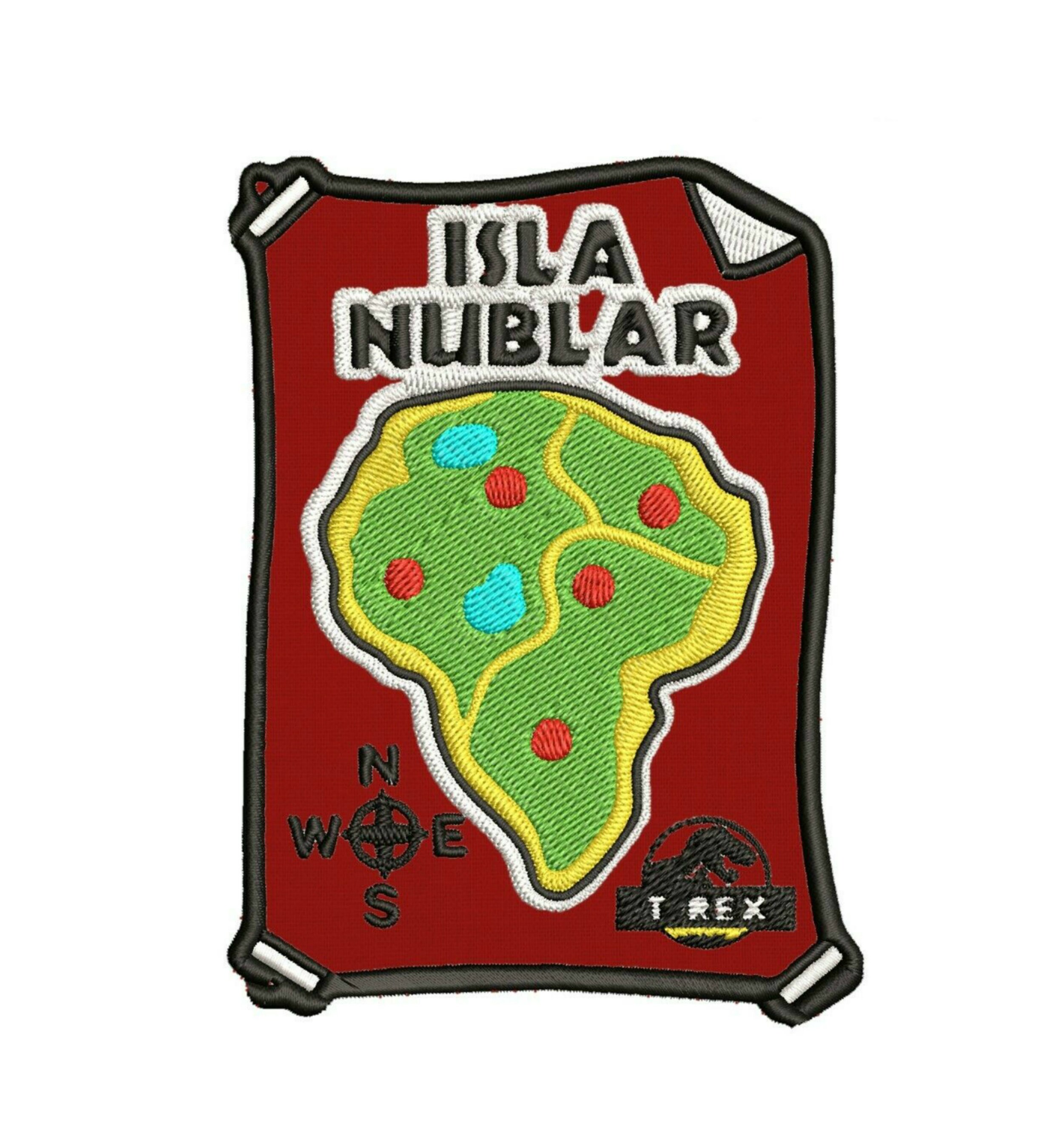 Jurassic Park Logo Isla Nublar Map Dinosaur Patch Embroidered - Etsy UK