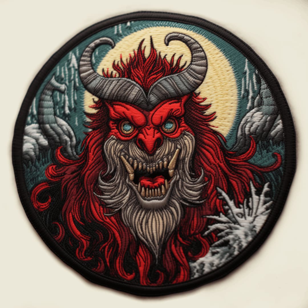 Krampus Patch Iron-on/sew-on Applique for Clothing Jacket Vest Jeans ...