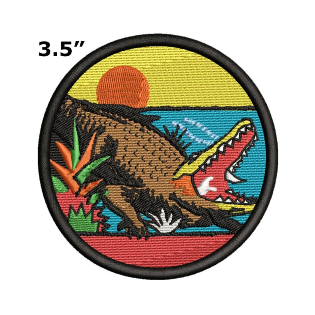 Alligator Patch Embroidered Iron-on Applique for Clothing Vest - Etsy