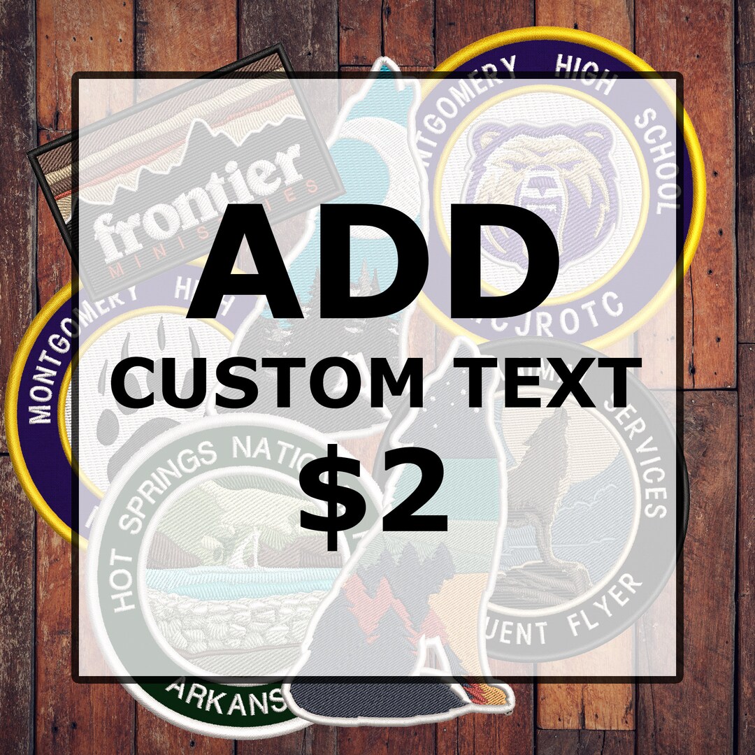 ADD: Custom Text Iron-on / Sew-on Private Label Custom - Etsy
