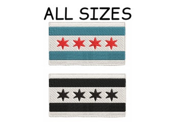 Embroidered Chicago Flag Patch - Etsy
