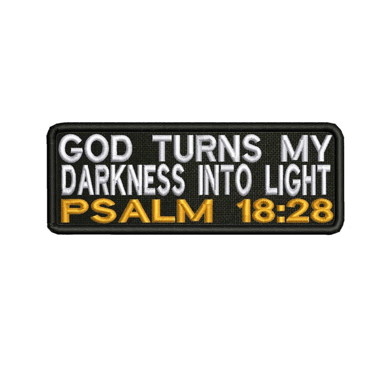 Psalms 18:28 Bible Verse Patch Embroidered Iron-on Applique - Etsy