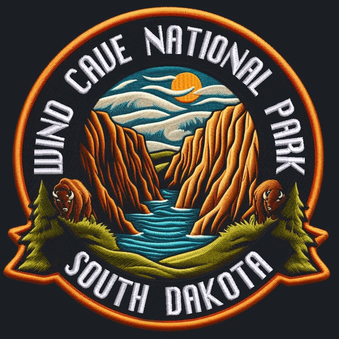 Wind Cave National Park Patch Iron-on/sew-on Applique for Clothing ...