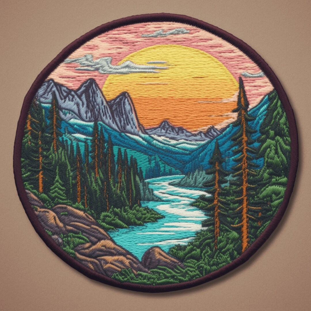 Glacier National Park Patch Nature Badge Iron-on/sew-on Embroidered DIY ...