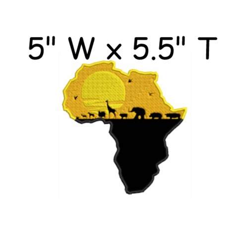 Embroidered Africa Map Patch Iron-on African Continent Patch - Etsy