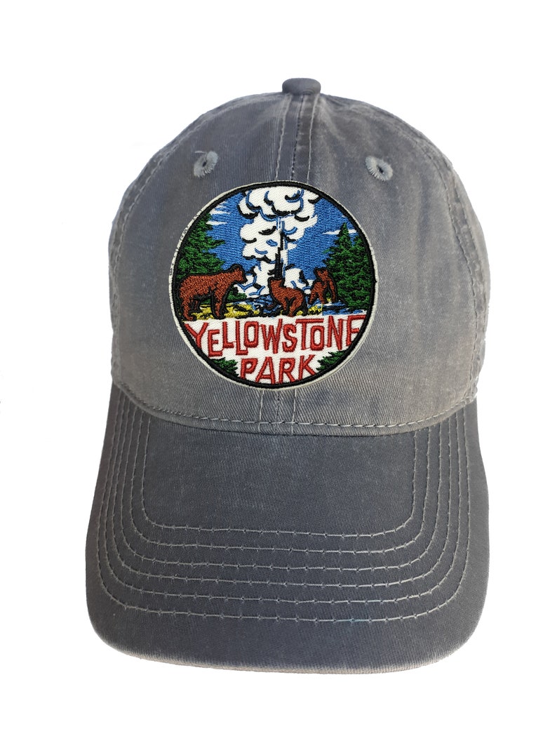 Baseball Cap With Yellowstone National Park Patch Bears Moon | Etsy