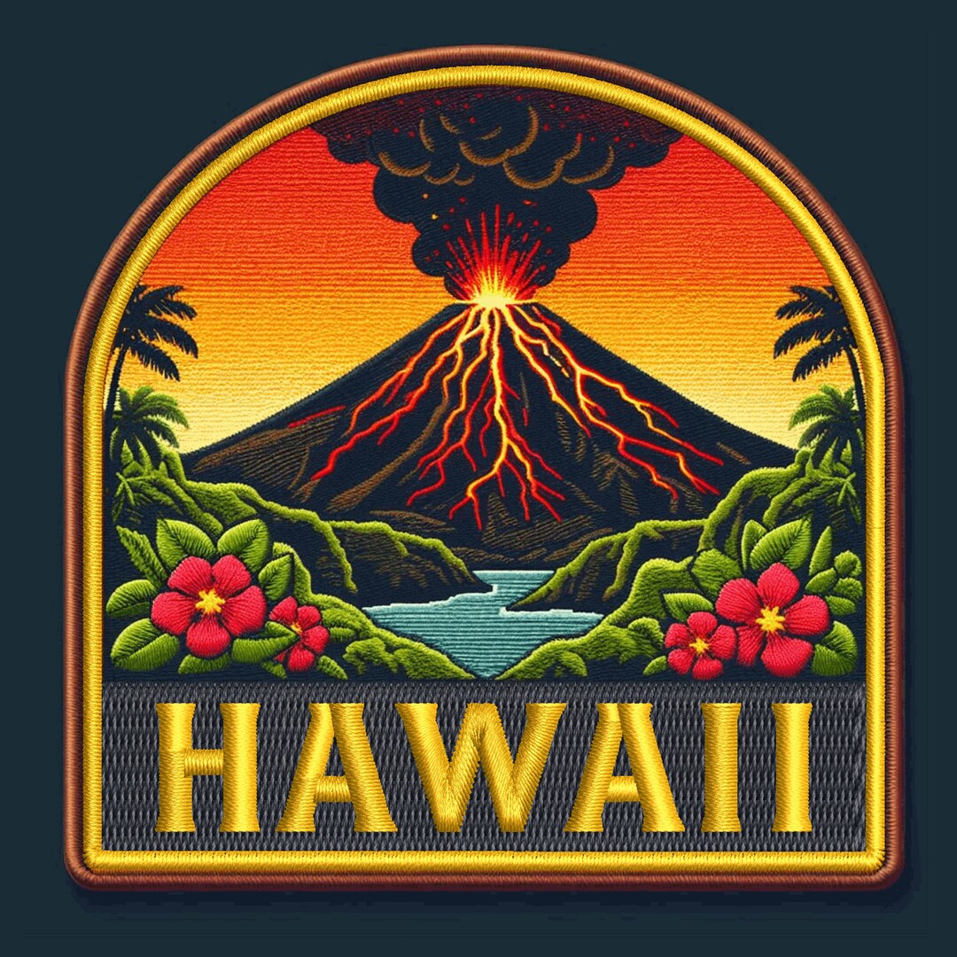 Hawaii Volcanoes National Park Patch Iron-on/sew-on Applique for ...