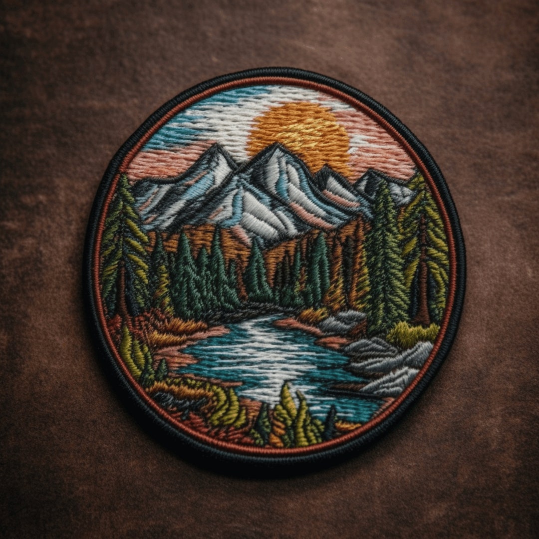 Mountain Patch Iron-on/sew-on Applique for Clothing Jacket Vest ...