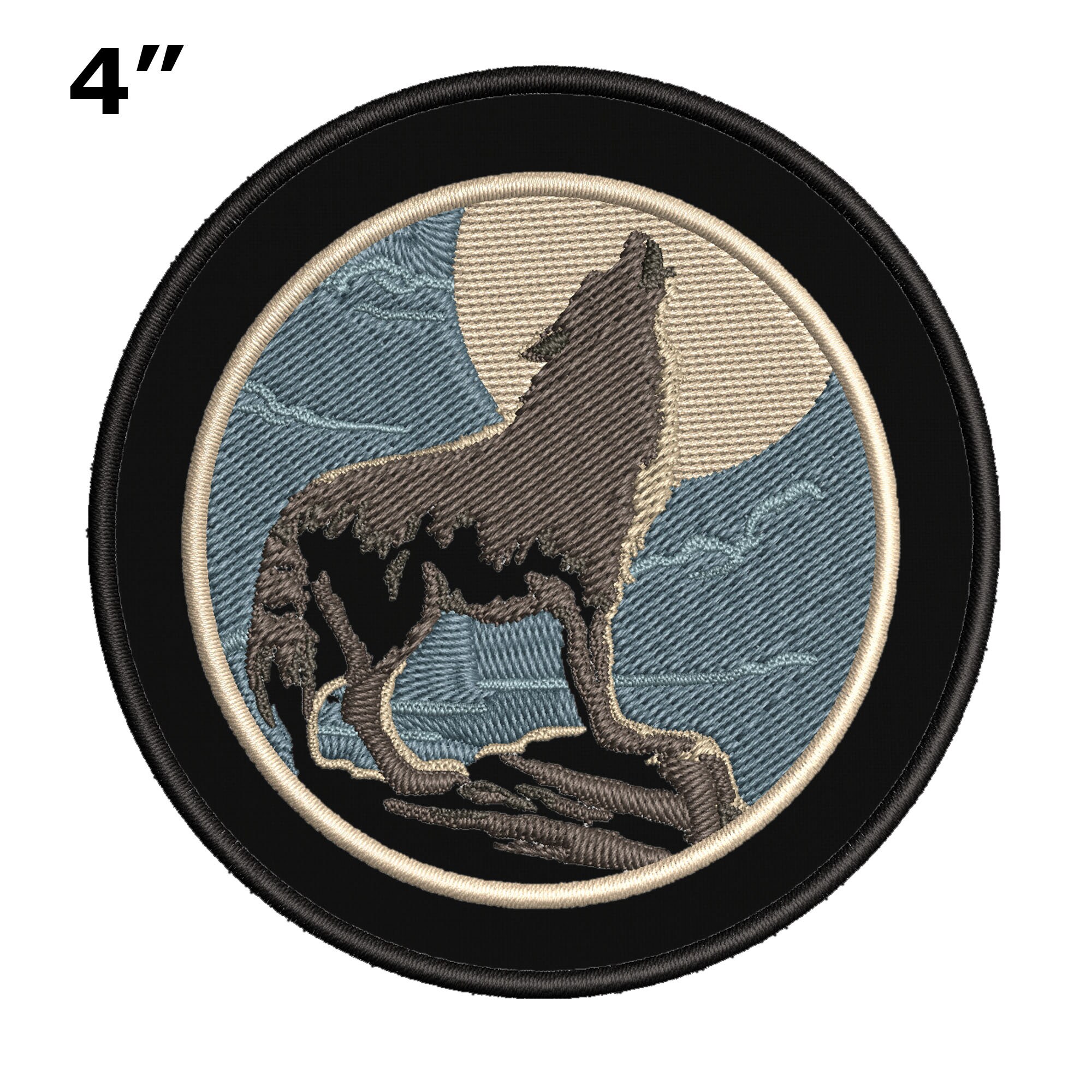 Howling Wolf Patch Embroidered DIY Iron-on Custom Applique - Etsy