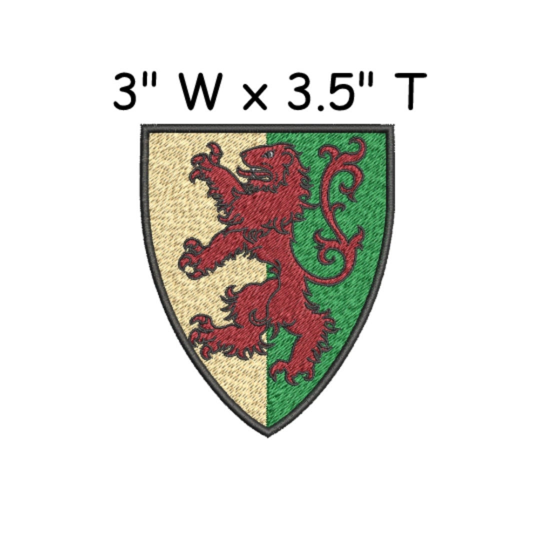 Lion Shield Crest Patch Embroidered DIY Iron-on Custom Applique ...