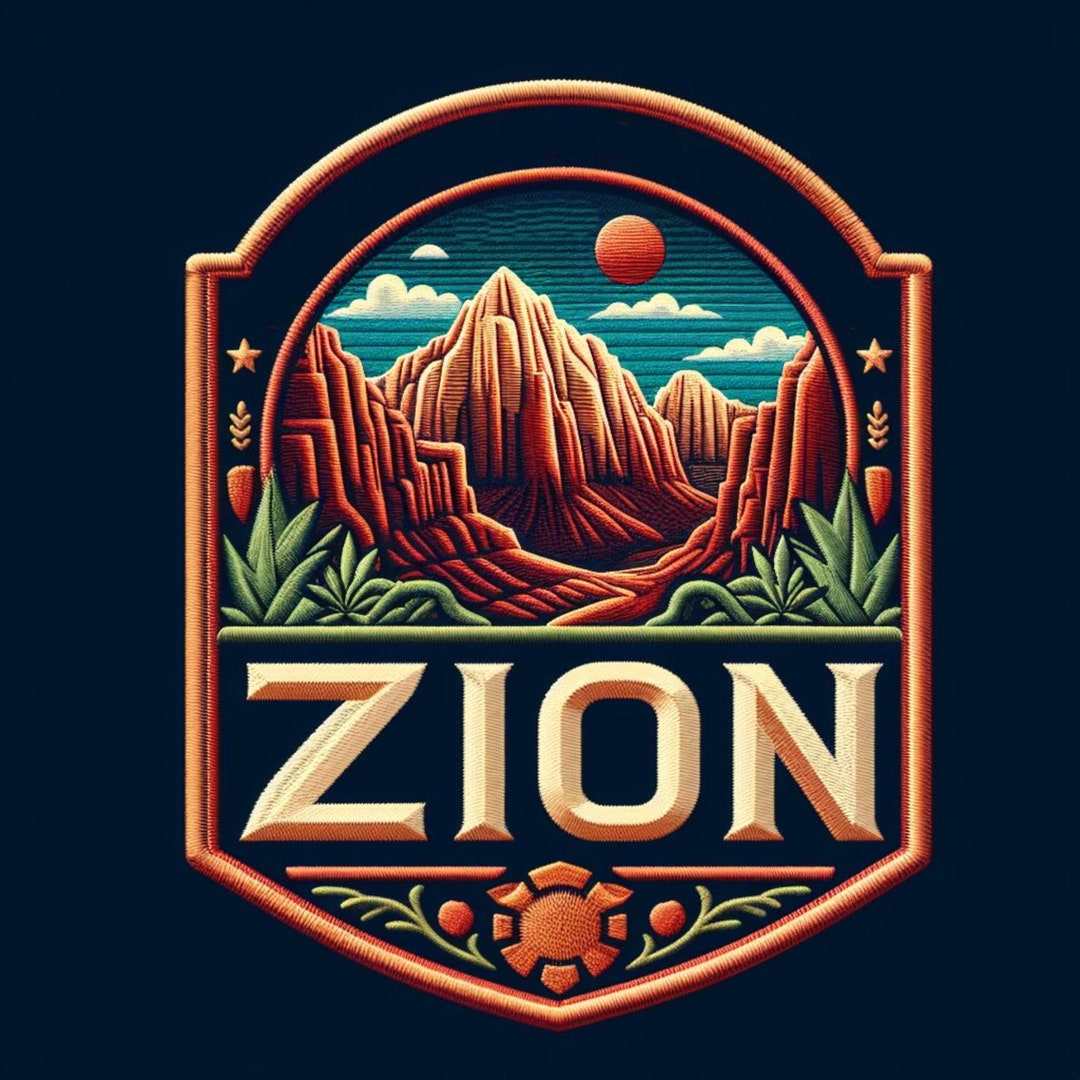 Zion National Park Patch Iron-on/sew-on Applique for Clothing Vest ...