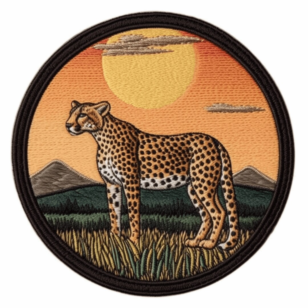 Cheetah Patch Iron-on/sew-on Applique for Clothing Jacket Vest Jeans ...