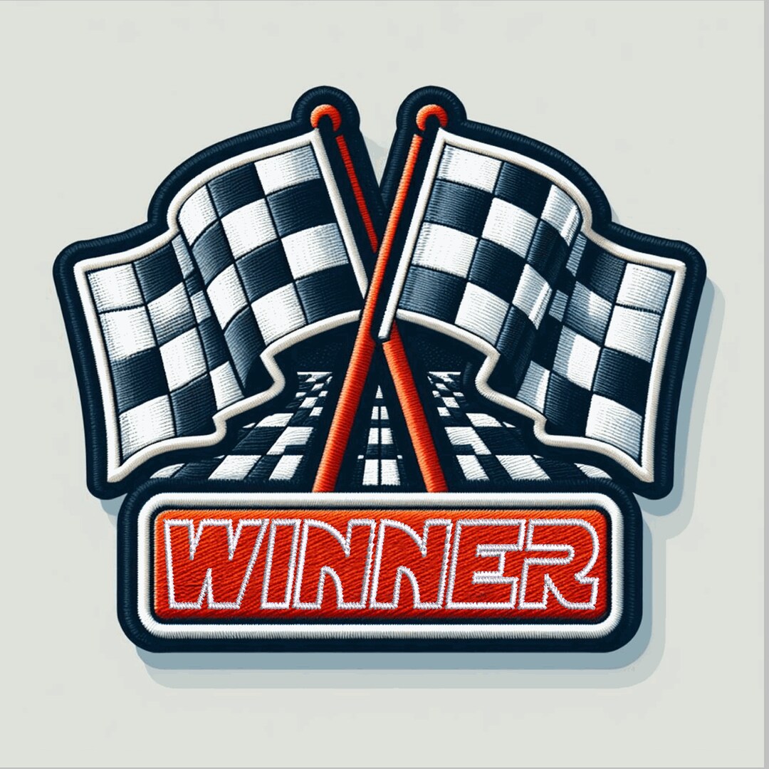 Racing Flag Patch Iron-on/sew-on Applique for Clothing Jacket Jeans Backpack Cap, Racing Badge ...