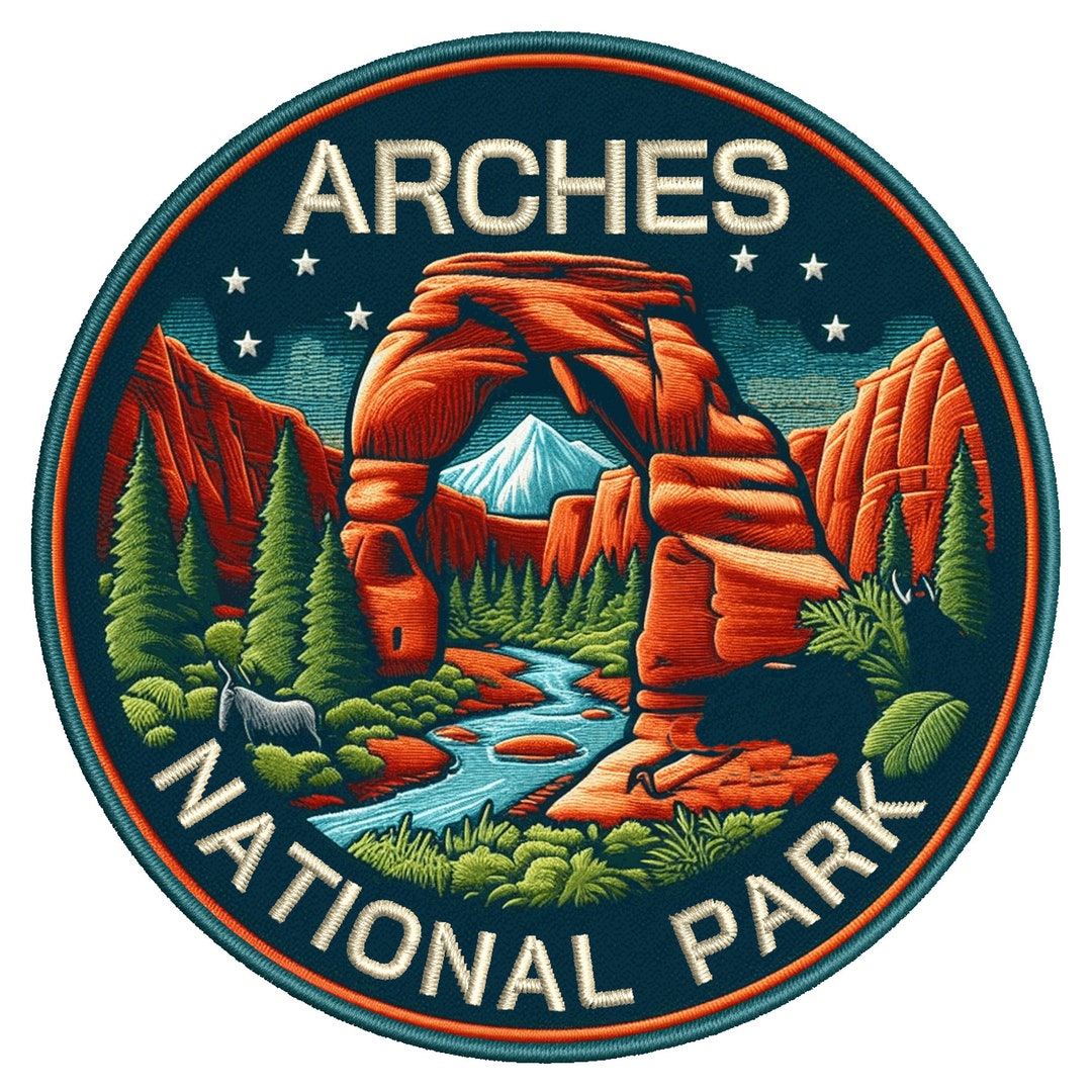 Arches National Park Patch Iron-on/sew-on Applique for Clothing Vest Jacket Jeans Backpack ...