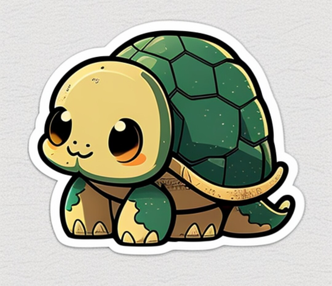 Turtle Sticker Funny Animal Sticker Animal Pun Turtle - Etsy