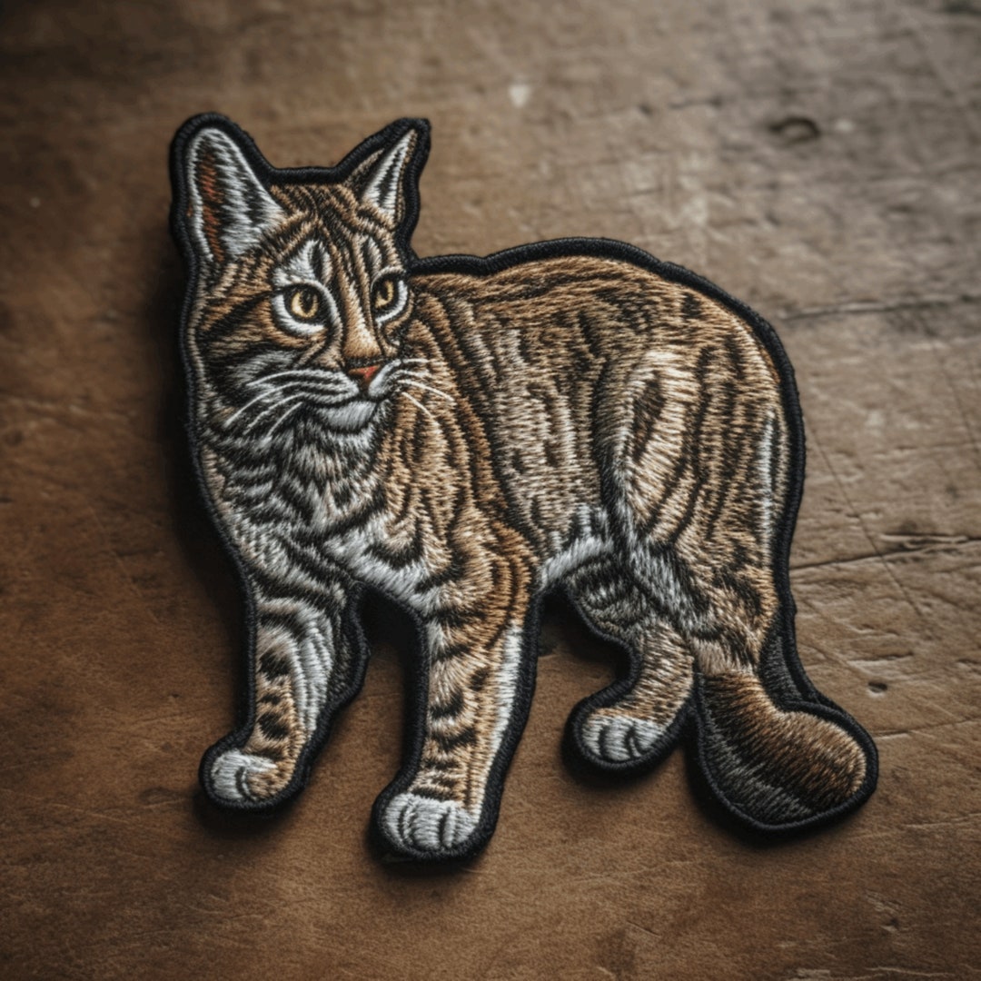 Bobcat Patch Animal Badge 3 iron On Embroidered Applique for Clothing ...