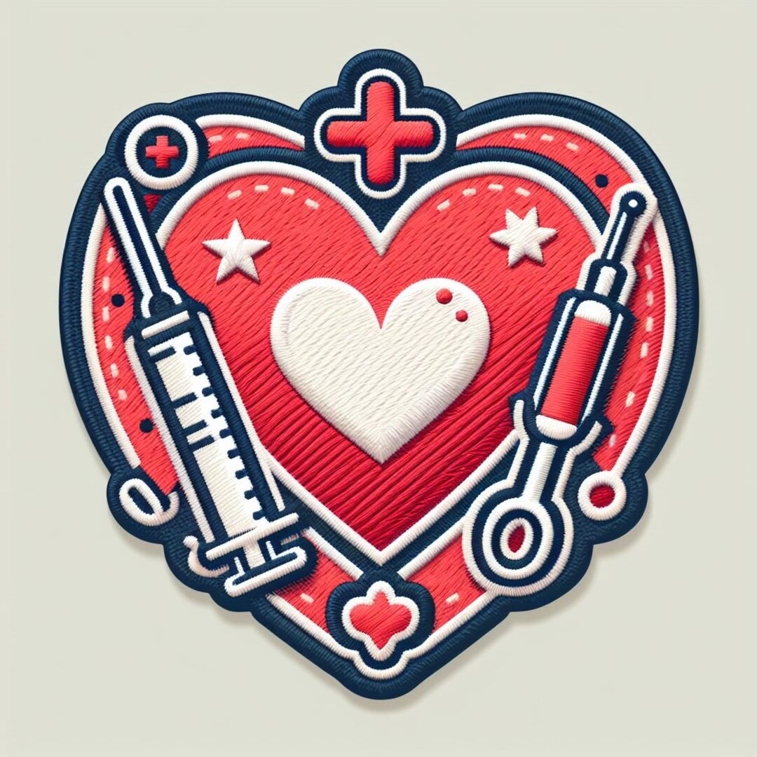 Nurse Patch Iron-on/sew-on Applique for Clothing Jacket Vest Jeans Backpack, Healthcare Badge ...