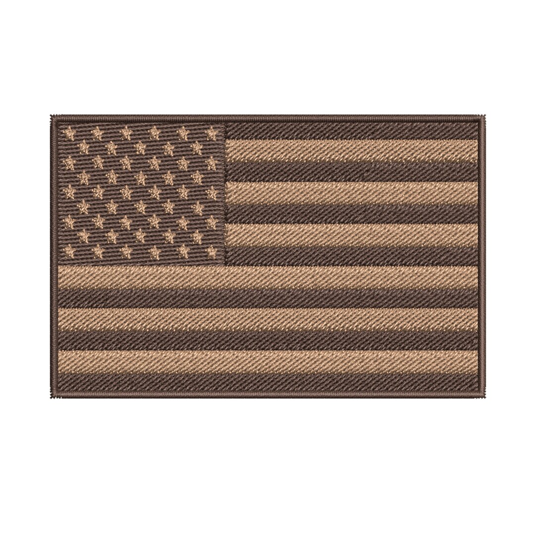 American Flag Patch US Desert Tan Subdued SHOULDER USA Embroidered Iron ...