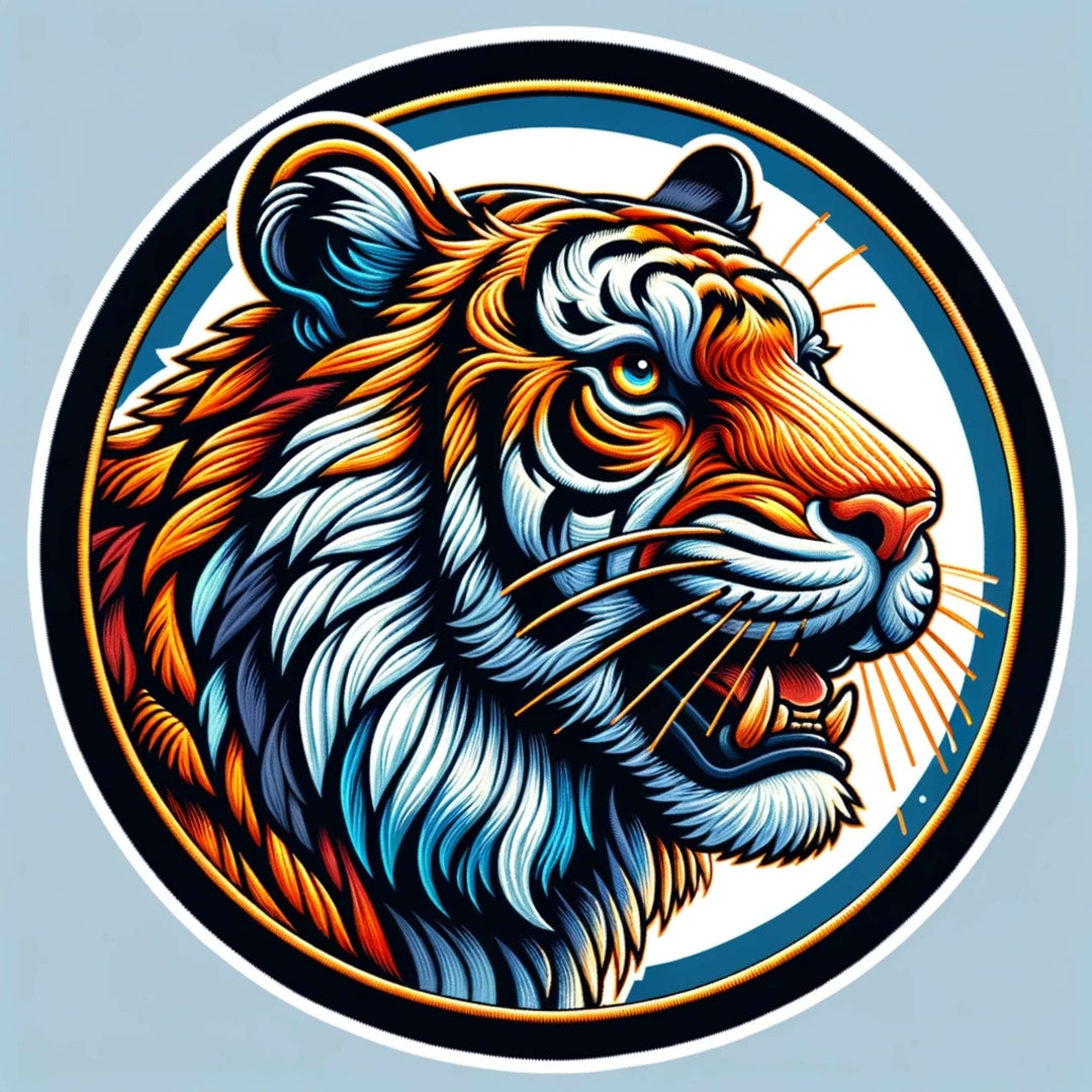 Roaring Tiger Patch Iron-on/sew-on Applique for Clothing Jacket Jeans Backpack Costume Hat Cap ...