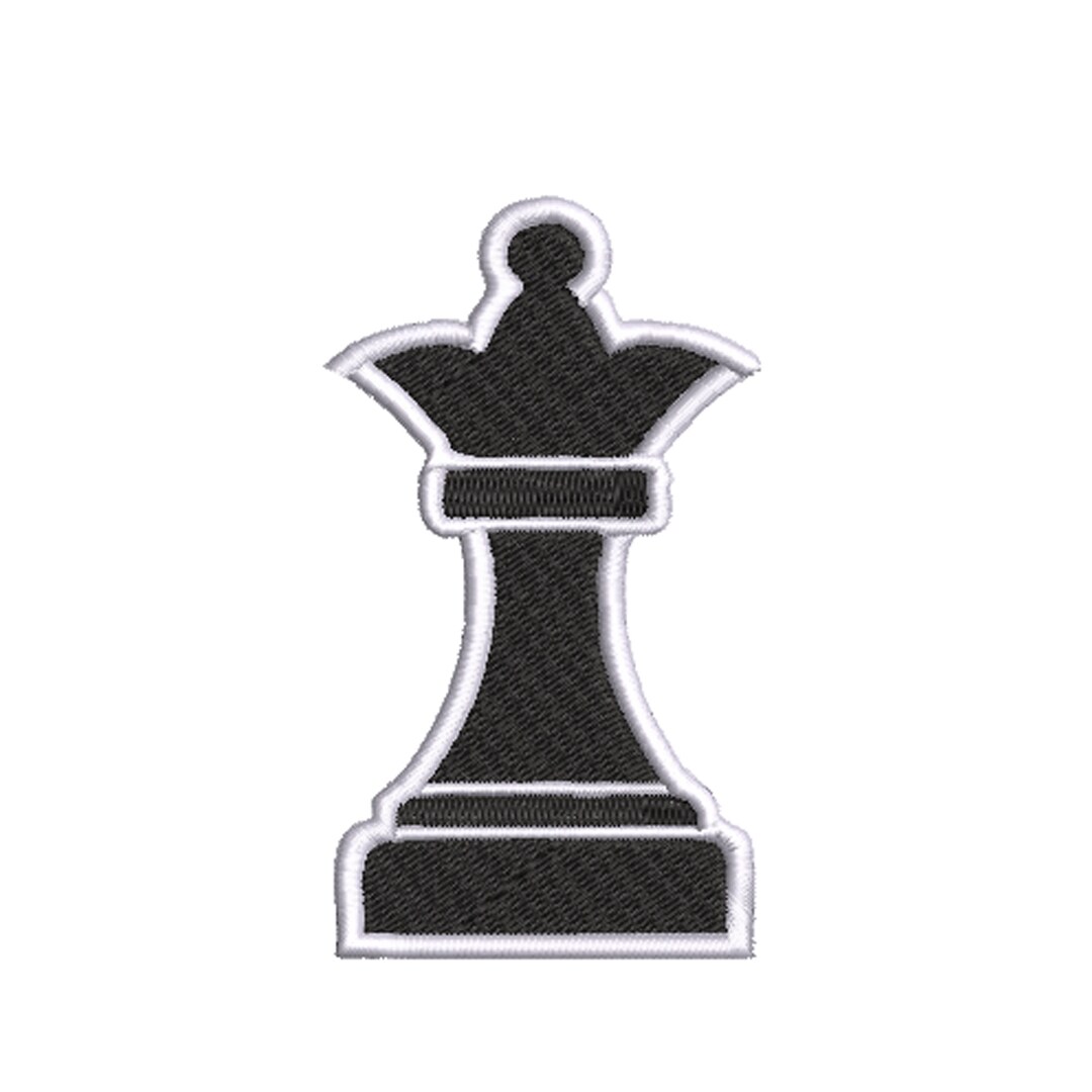 Black Queen Chess Piece Patch Embroidered Iron-on/sew-on Applique ...
