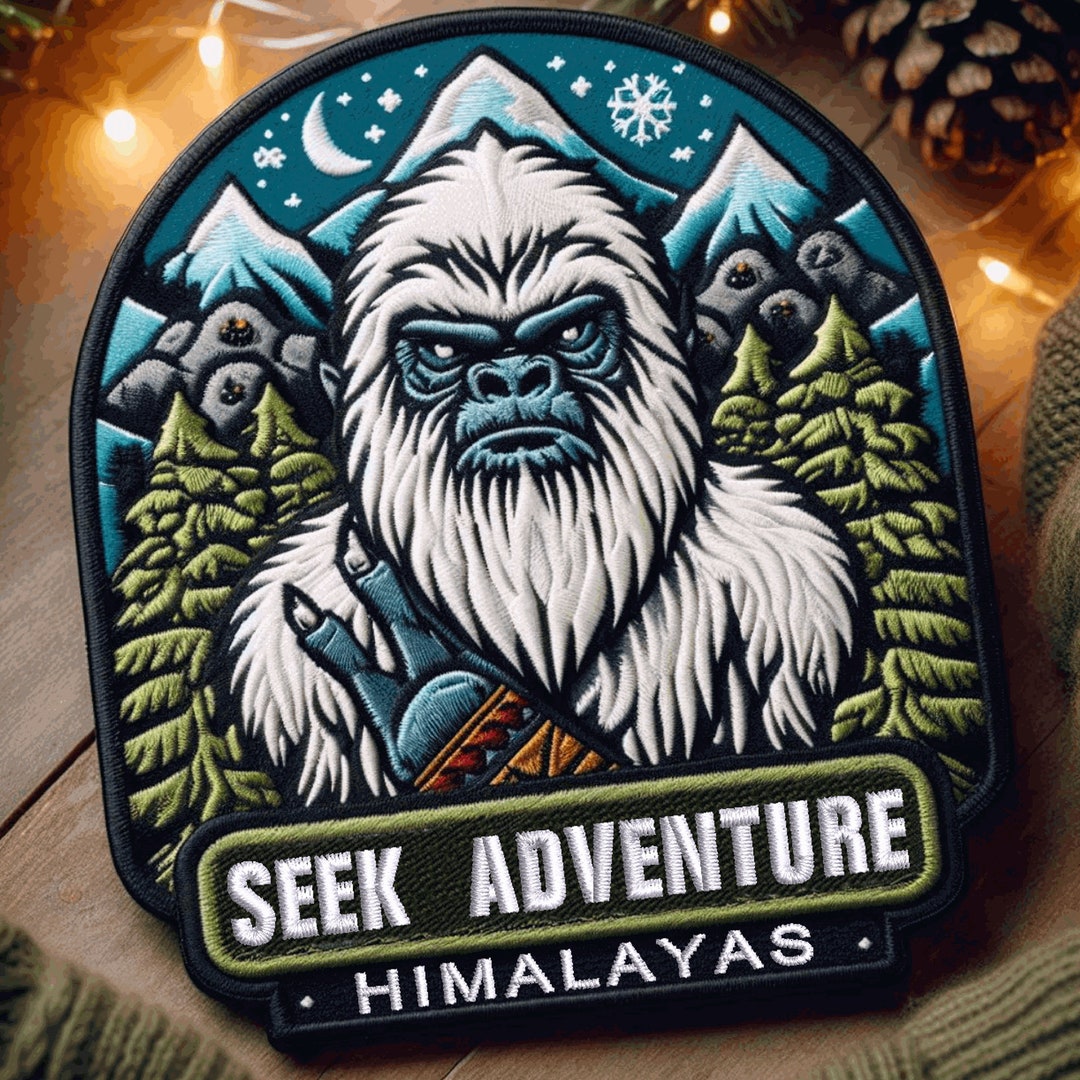 Yeti Patch Iron-on/sew-on Applique for Clothing Jacket Vest Jeans ...