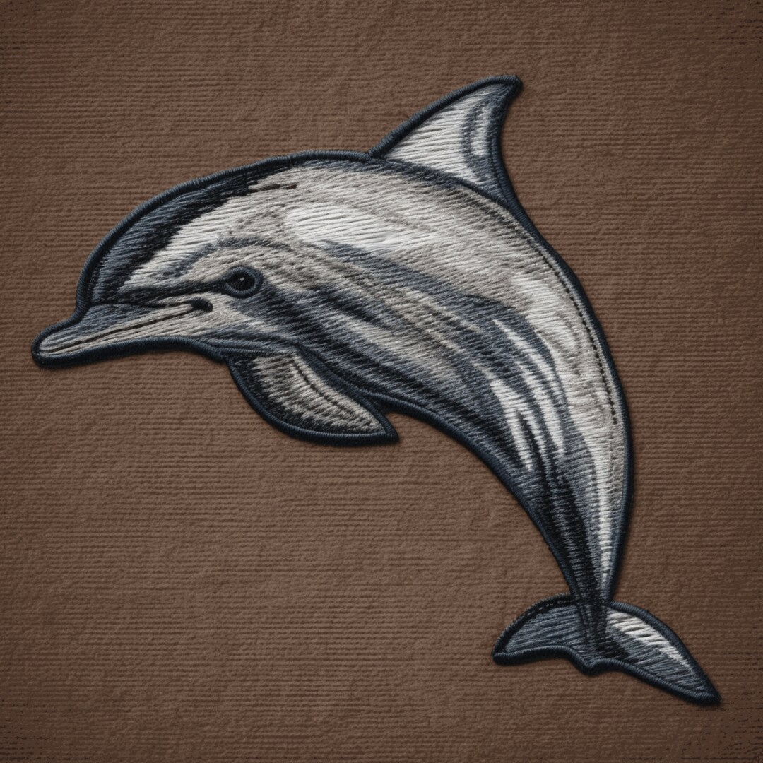 Dolphin Patch Iron-on/sew-on Applique for Clothing Jacket Vest Backpack ...