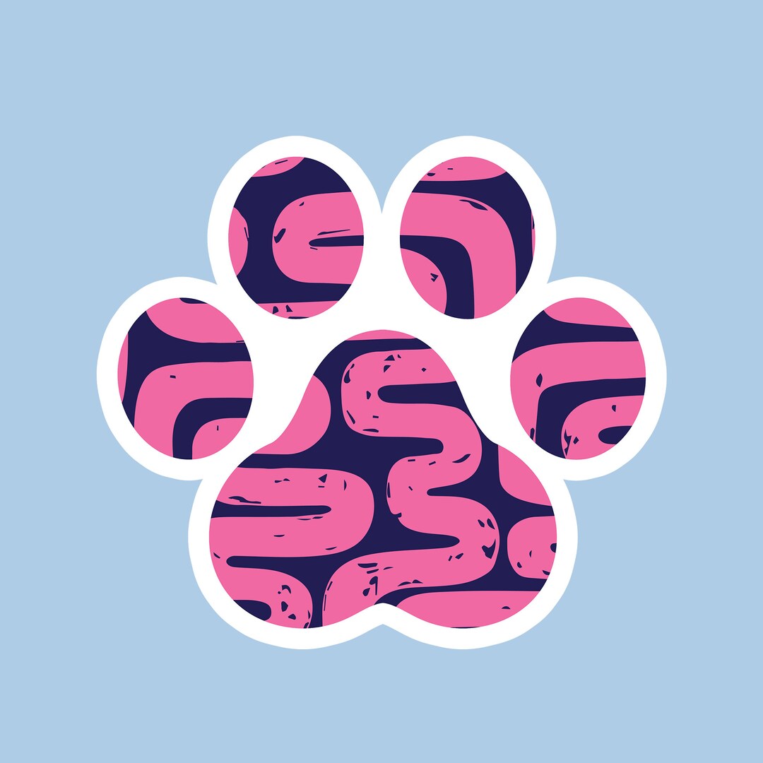 Dog Paw Vinyl Sticker, Waterproof Vinyl Pet Lover Sticker, Water Bottle ...