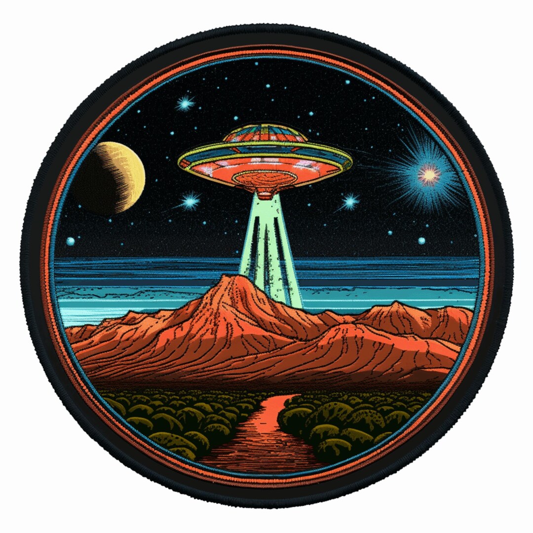 UFO Patch Iron-on/sew-on Applique for Clothing Jacket Vest Jeans ...