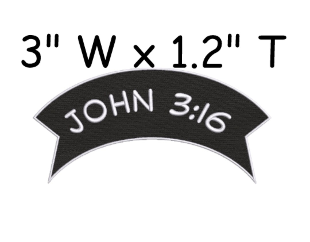 John 3:16 Bible Verse Patch Embroidered DIY Iron-on Applique Vest ...