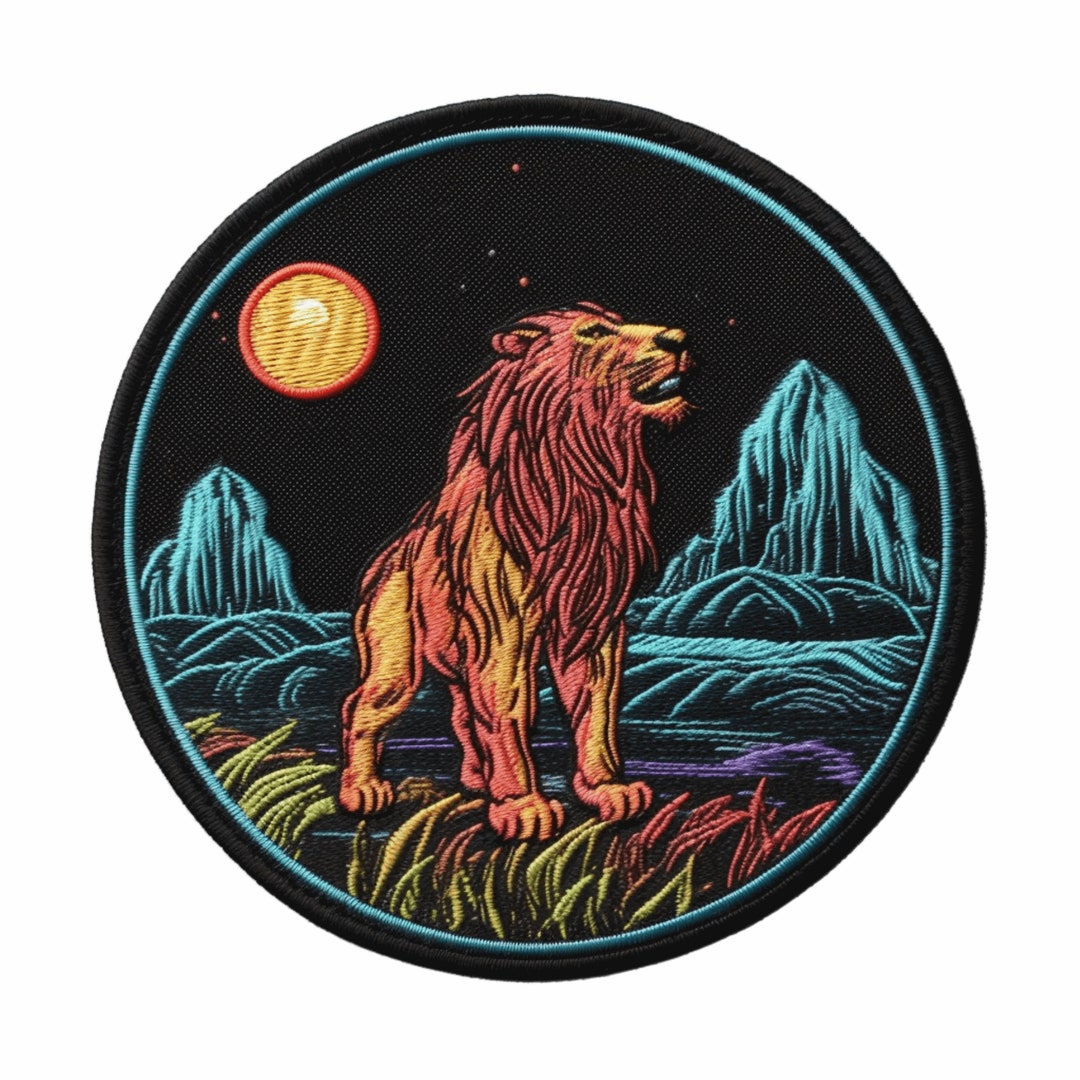 Lion Patch Big Cats Iron-on/sew-on Applique for Clothing Jacket Jeans ...