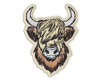 Highland Cow Iron on Patch Highland Cow Patches, Cow Patches Iron on ...