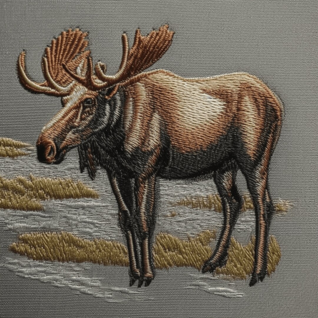 Realistic Moose Patch Iron-on/sew-on Applique for Clothing Jacket Vest ...