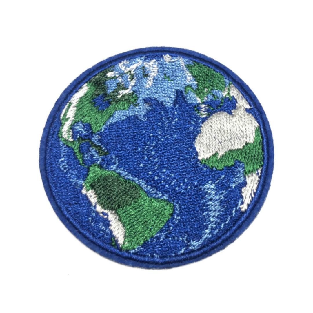 Earth World Planet Earth Day Mother Earth Nature Embroidered Iron-on ...
