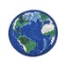 Earth Map Patch, Round 3 Iron or Sew on Earth Patch, Black and White ...