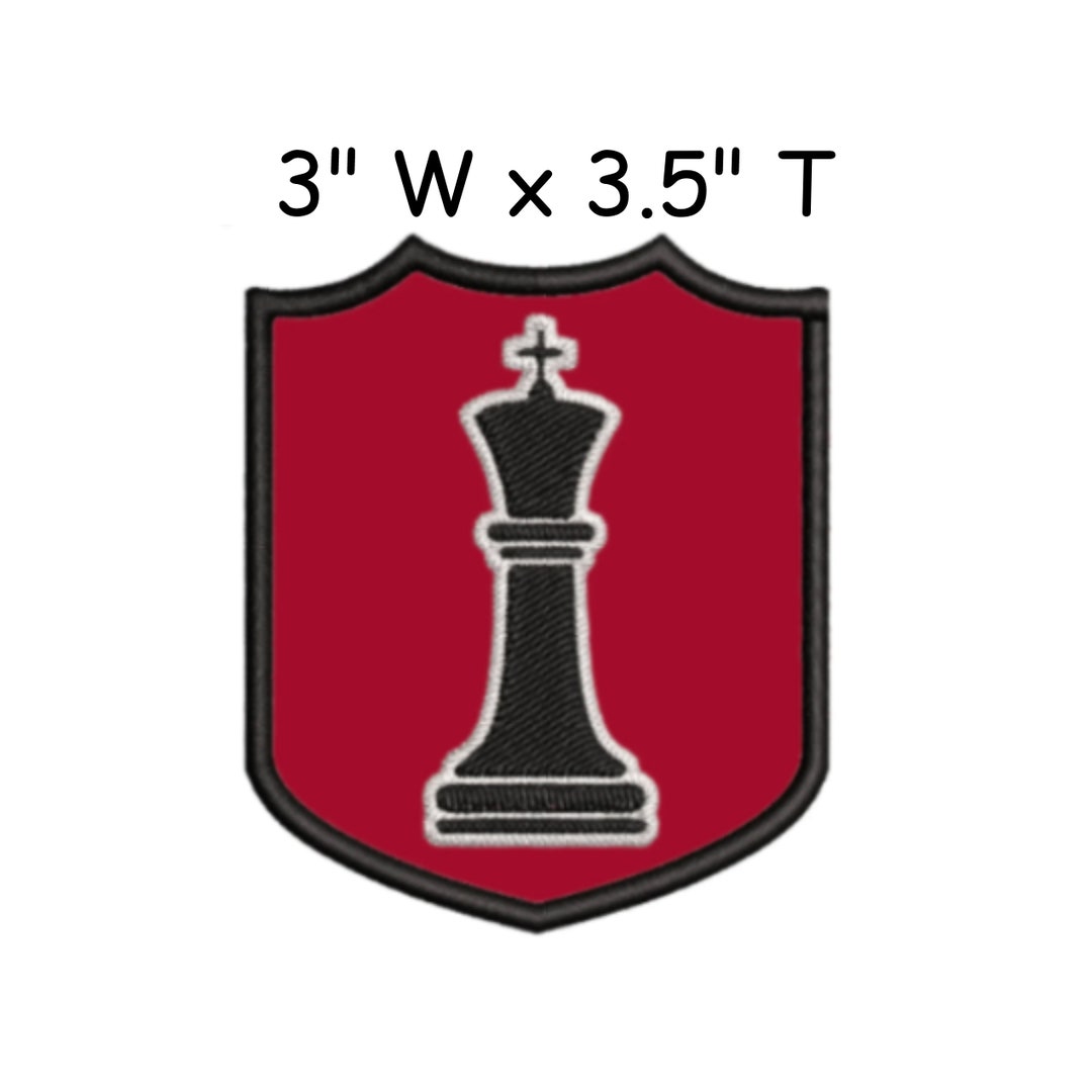 Black King Chess Piece Patch 3.5 Embroidered DIY Iron-on - Etsy