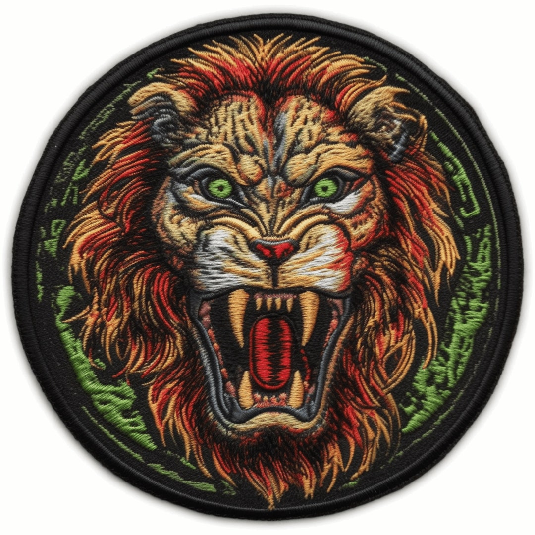 Lion Patch Embroidered Iron-on/sew-on DIY Applique for - Etsy